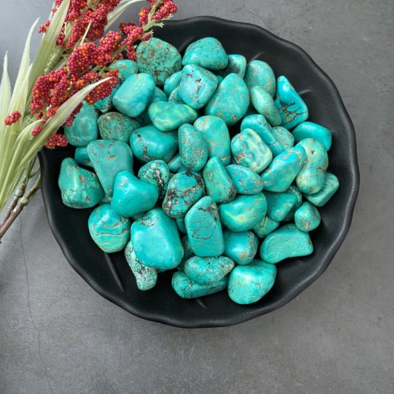 Turquoise Howlite Stone Blue Howlite Crystal Healing - Etsy