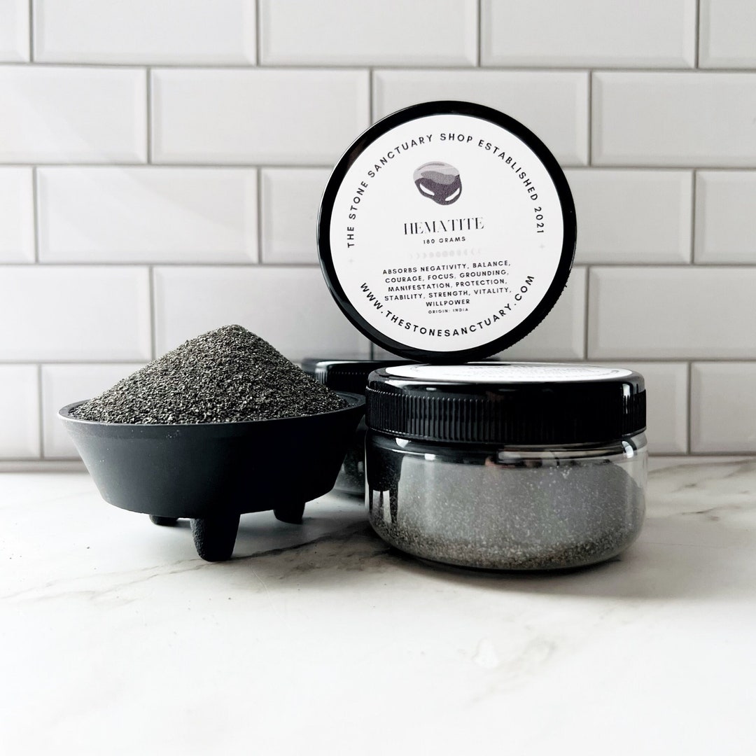 Hematite Sand | Hematite Gemstone Sand | 180 G Hematite Sand for Magic ...