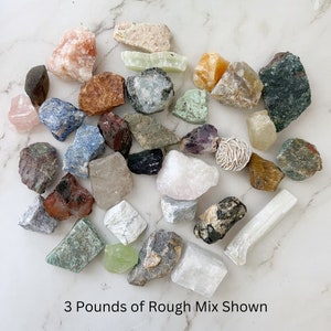 Raw Assorted Crystals & Stones, Craft Collection Mixed Rough Crystals ...