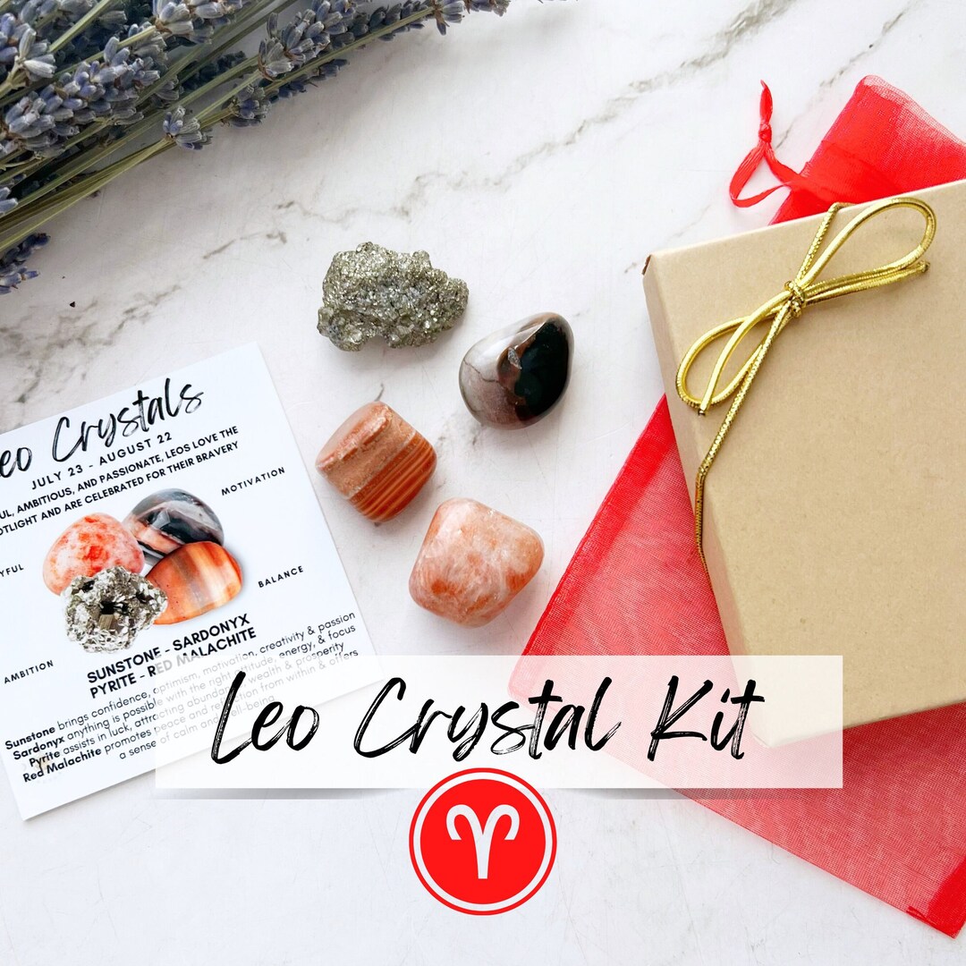 Leo Crystal Set | Kit of 4 Crystals for Leo | Great Idea for Birthday ...