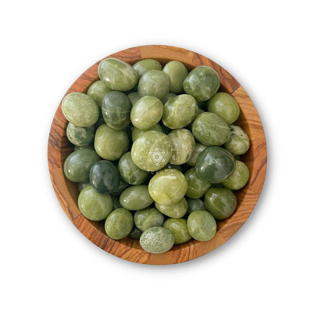 New Jade Tumbled Stones | Polished Crystal Gemstones for Heart Chakra ...