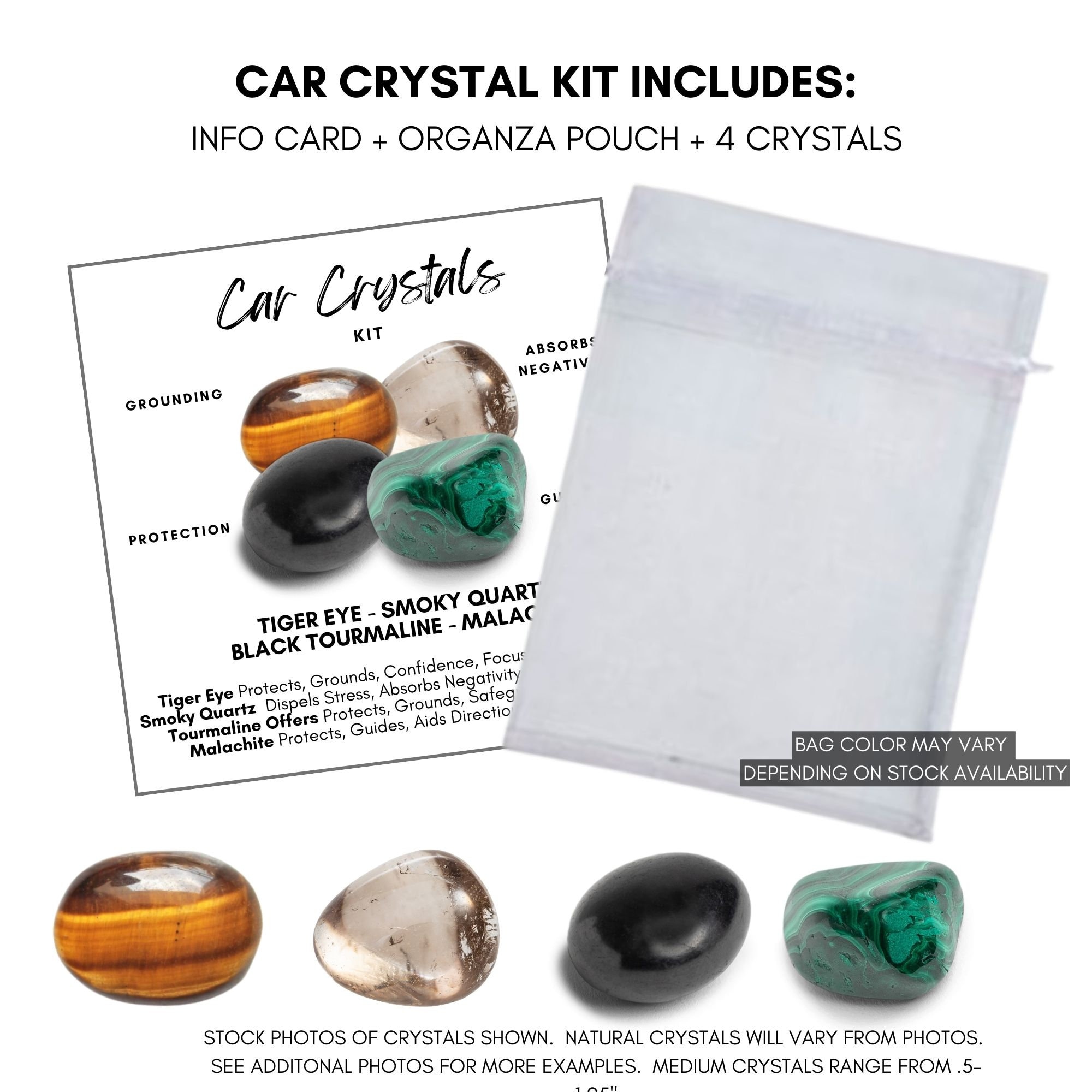 Car Crystal Set, New Driver Crystals, New Car Crystal Kit, Boho ...