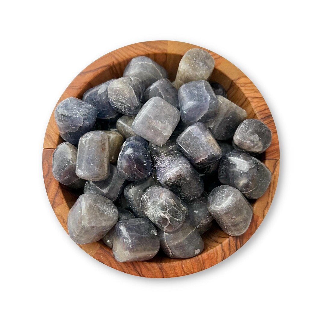 Iolite Tumbled Stones | Polished Blue Crystal Gemstones for Third Eye ...