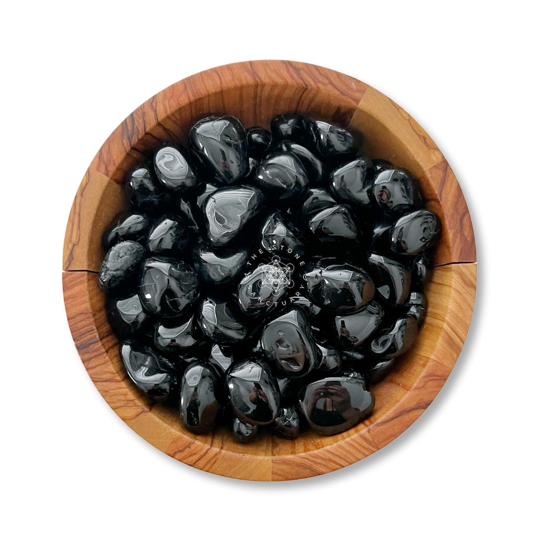 Black Spinel Tumbled Stones | Polished Crystal Gemstone for Root, Earth ...