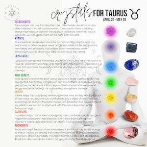 Crystals for Taurus Chakra Crystals for Taurus Taurus - Etsy