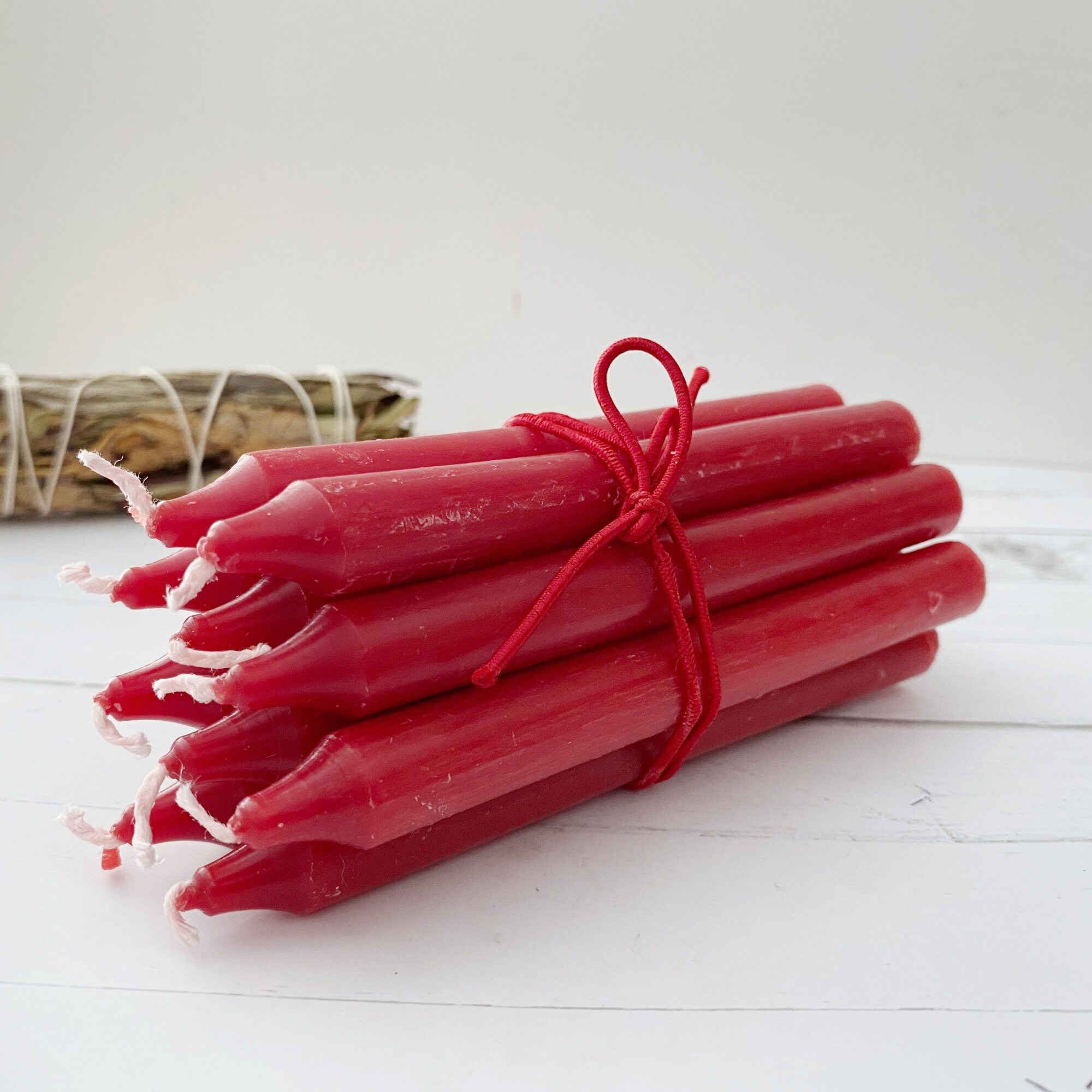 5 Red Spell Candles Red Chime Candles Witch Candles - Etsy