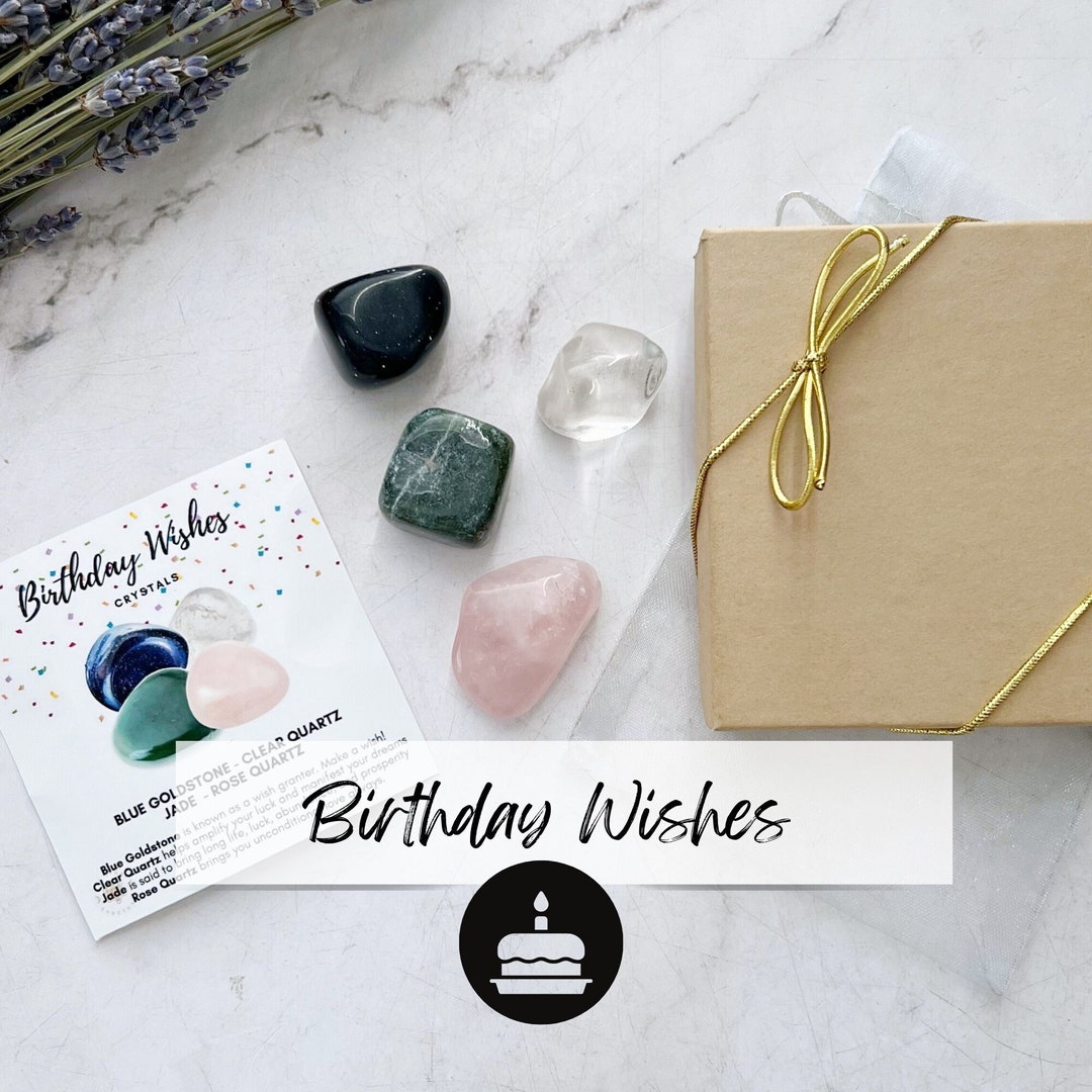 Happy Birthday Crystal Set, Birthday Wishes Crystal Kit, Make a Wish ...