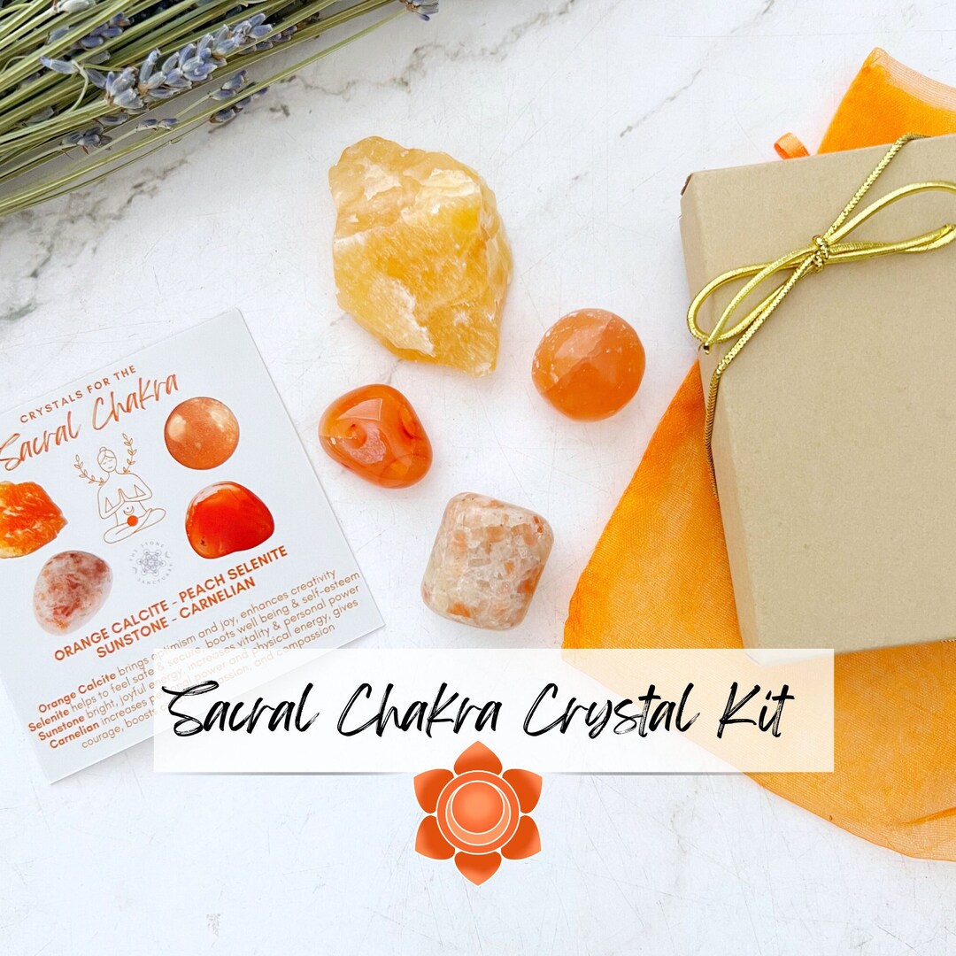 Sacral Chakra Crystal Set | Tumbled Stone Kit for Sacral Chakra ...