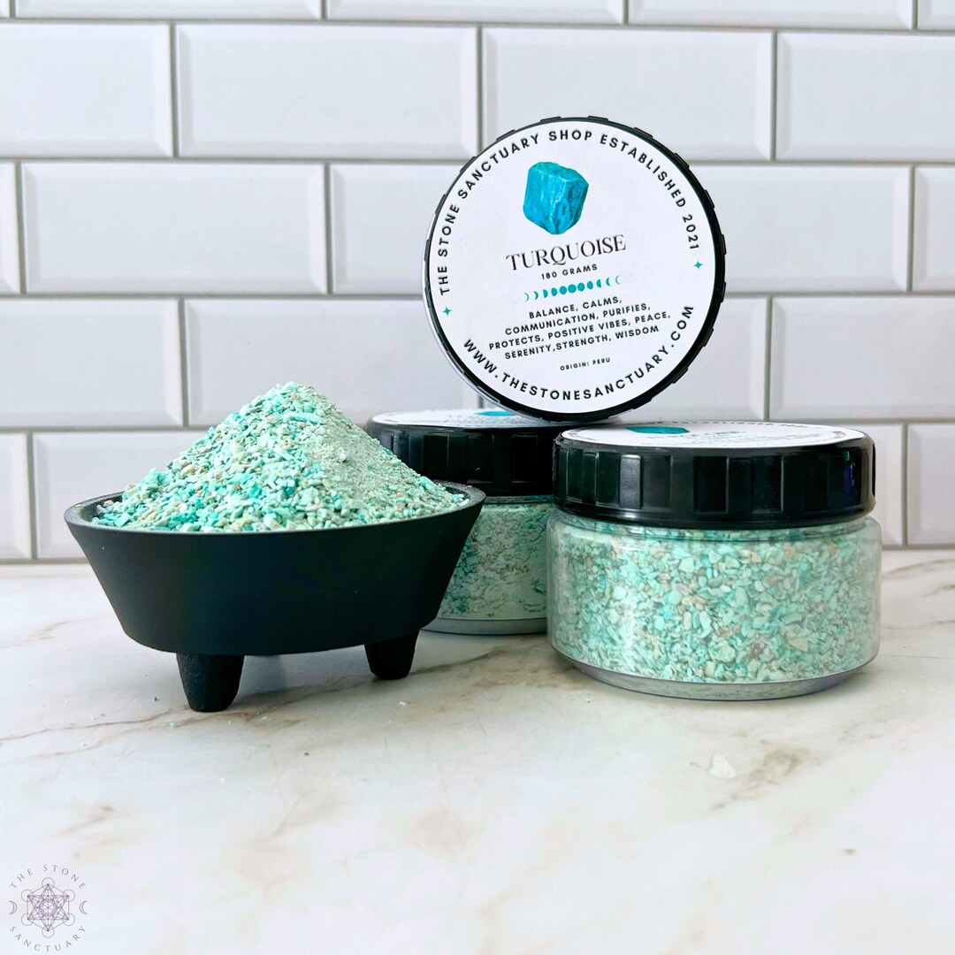 Turquoise Sand | Peruvian Turquoise Gemstone Sand | 180 G Turquoise ...