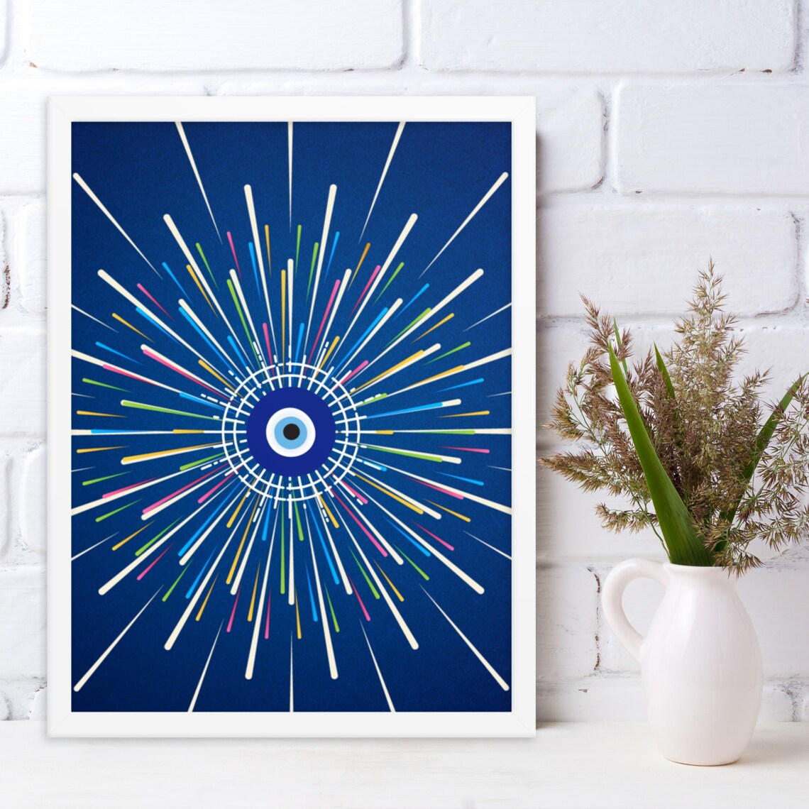 Evil Eye Wall Art Evil Eye Printable Poster Starburst Evil - Etsy