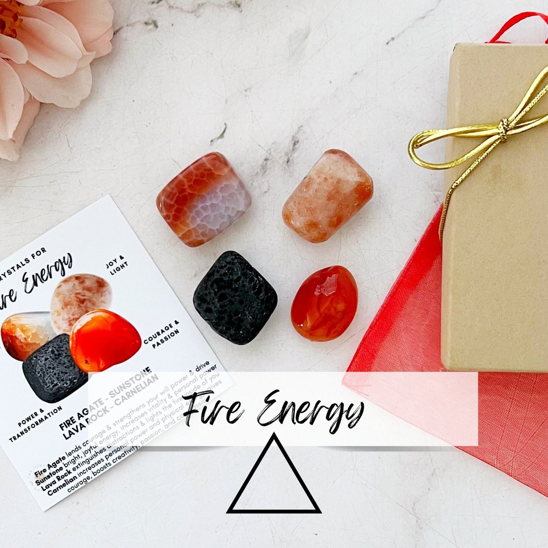 Fire Energy Crystal Set | Crystals for Fire Elemental Energy | Fire ...