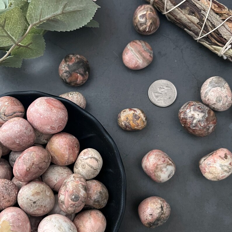 Pink Picasso Jasper Tumbled Stones | Polished Pink Picasso Jasper ...