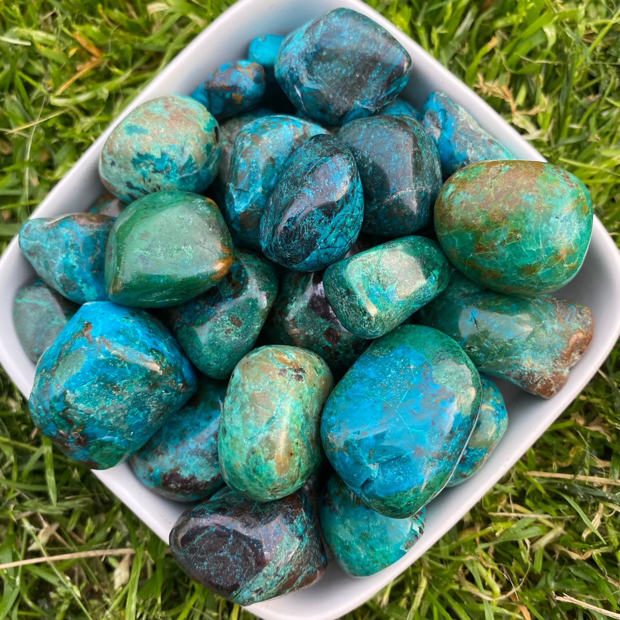 Chrysocolla Tumbled Stones Chrysocolla Stone from Peru | Etsy