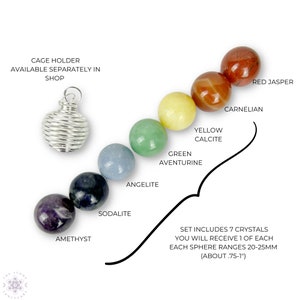 7 Chakra Crystal Sphere Set Seven Chakra Crystals 7 Chakra - Etsy