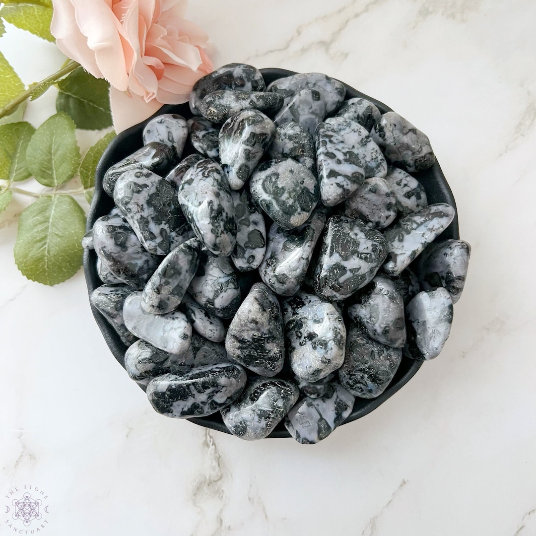 Indigo Gabbro Tumbled Stones | Mystic Merlinite | Polished Indigo ...
