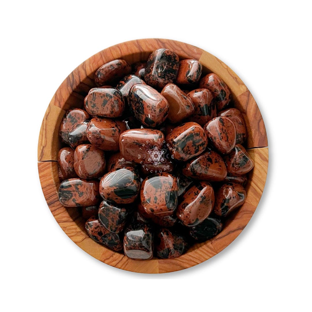 Mahogany Obsidian Tumbled Stones | Polished Mahogany Obsidian Crystal ...