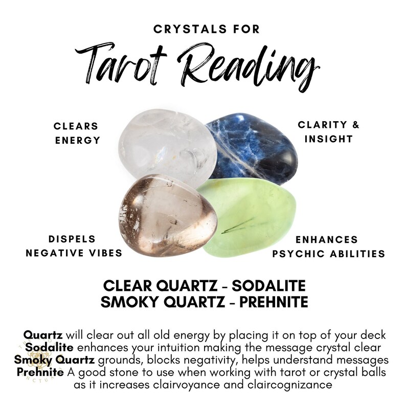 Tarot Crystals Crystals for Tarot Readers Tarot Reading - Etsy
