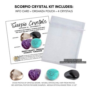 Scorpio Crystal Set | Kit of 4 Crystals for Scorpio | Great Idea for ...