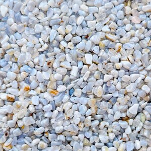 Blue Lace Agate Crystal Chips | Polished Mini Gemstones for Candles ...