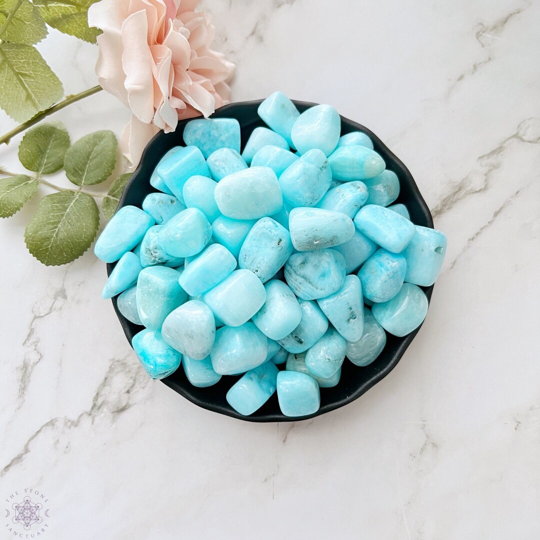 Blue Aragonite Tumbled Stones | Polished Blue Aragonite Crystal | Shop ...