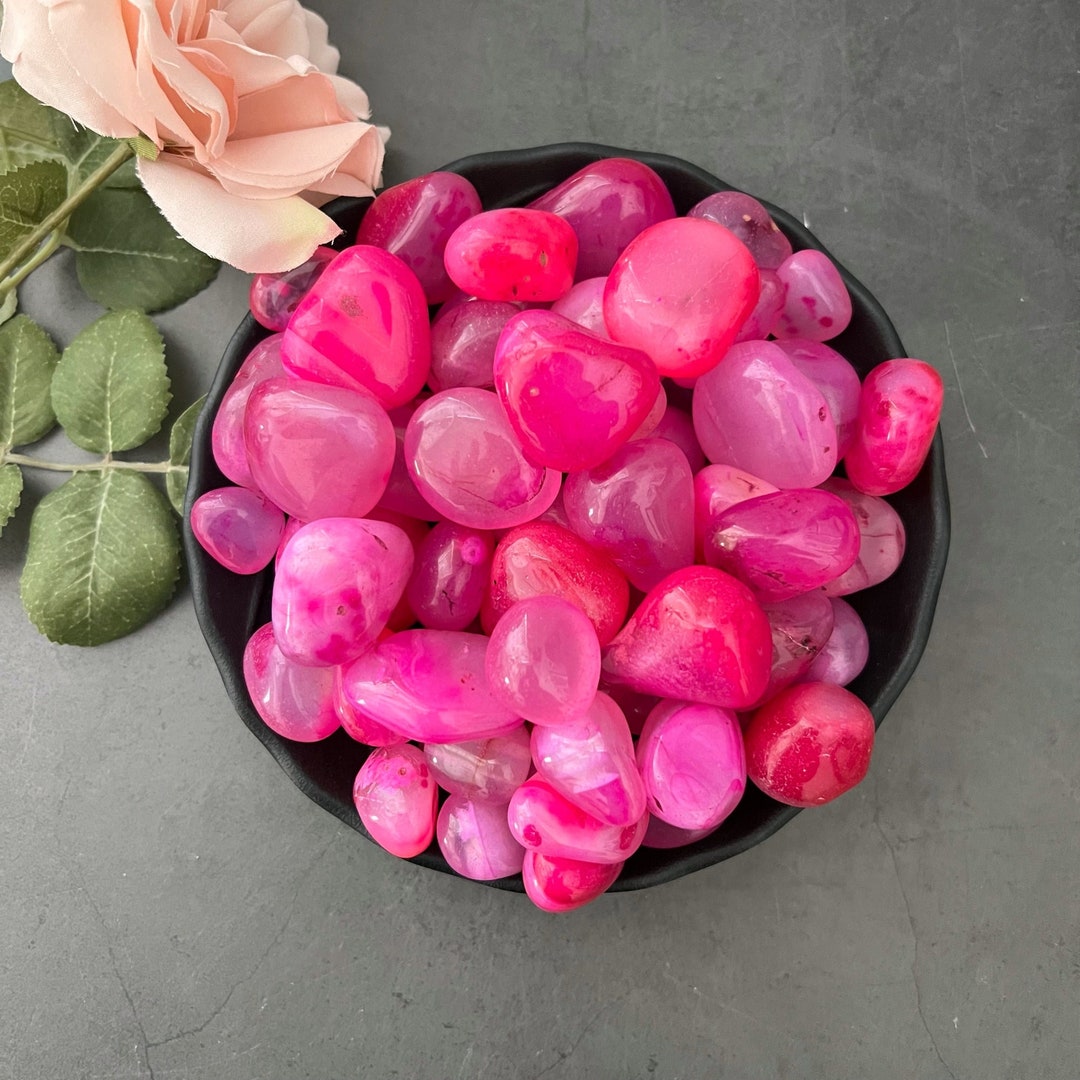 Pink Onyx Stones Pink Onyx Crystal Polished Pink Onyx - Etsy