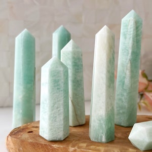 Amazonite Point, 3-4" Amazonite Obelisk, 6 Sided Amazonite Tower ...