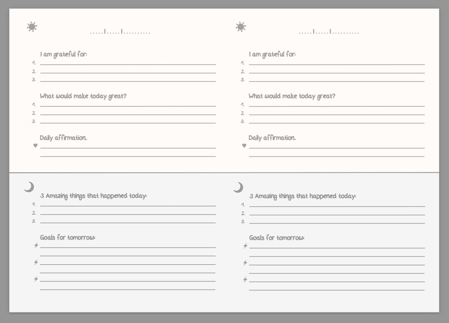 Digital Journal | Gratitude Journal - 5 Minute Journal - Etsy