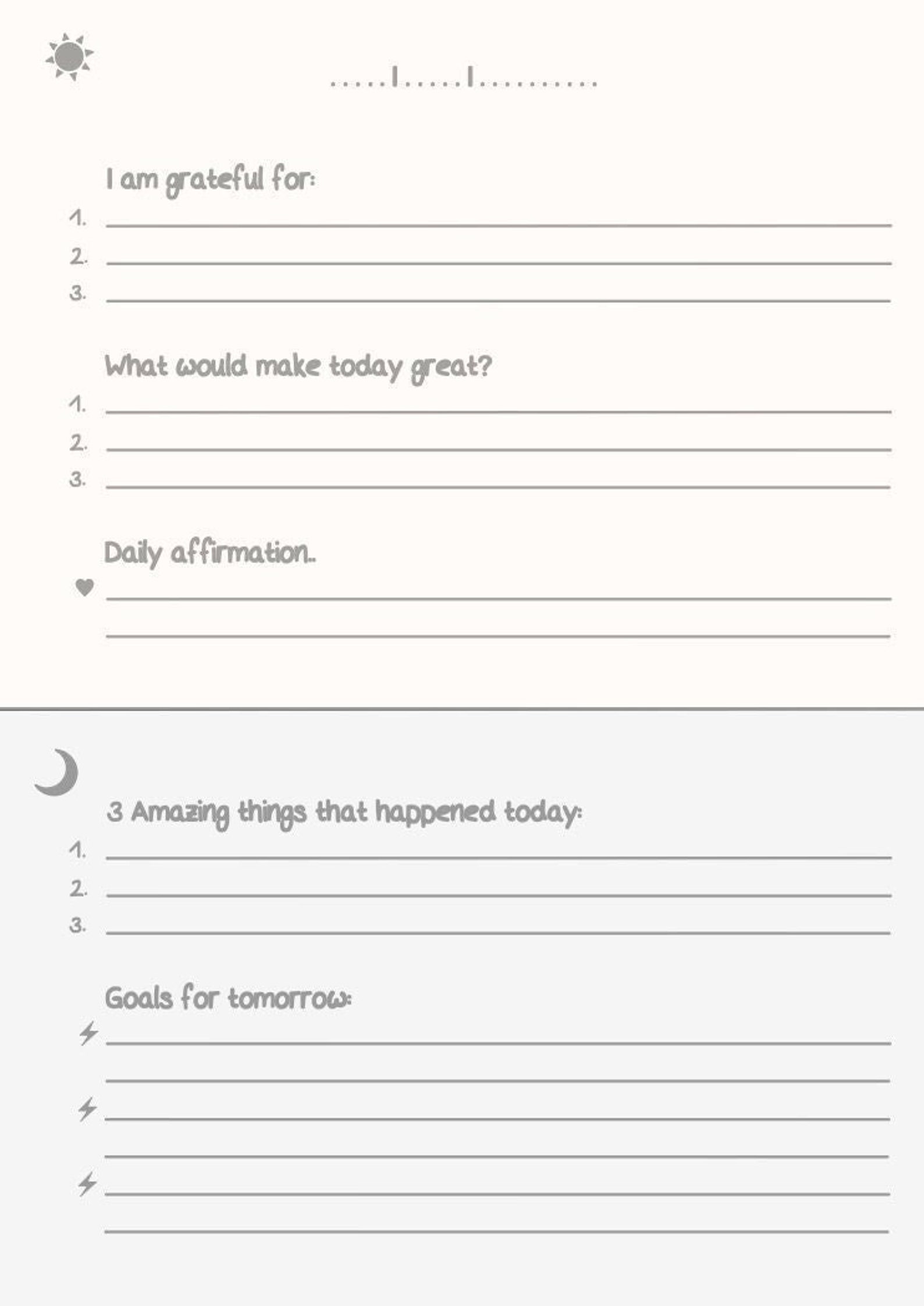Digital Journal | Gratitude Journal - 5 Minute Journal - Etsy