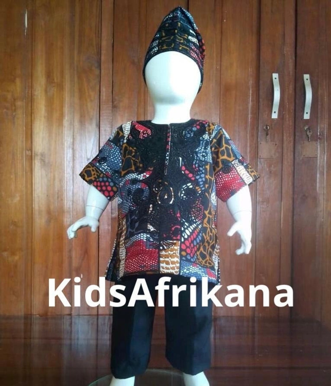 Ankara Dashiki/buba Boys' Top and Hat Set, African Babies' Clothes ...