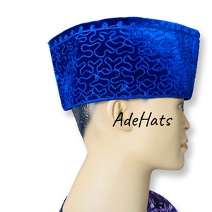 Velvet Men's Hat, African Men's Hat, Men's Hat, Special Occasion Cap ...