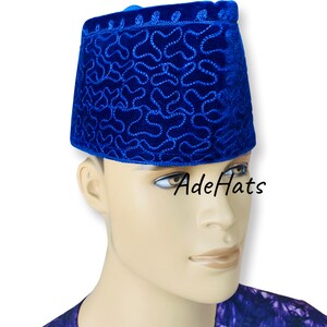 Velvet Men's Hat, African Men's Hat, Men's Hat, Special Occasion Cap ...