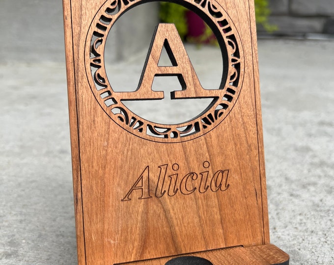 Phone and Tablet Holder for Desk, Personalized Phone Stand, Phone ...