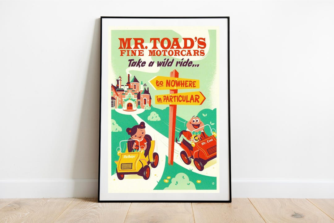 Disneyland Mr. Toads Digital Attraction Poster - Etsy