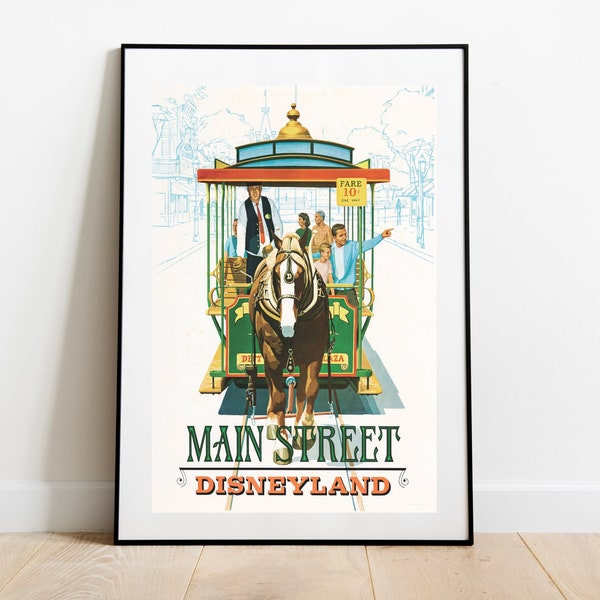 Vintage Disneyland Main Street Digital Attraction Poster - Etsy