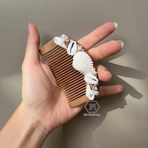 Mermaid Hair Comb, Seashell Hair Comb, Hanmade Hair Comb for Beach ...