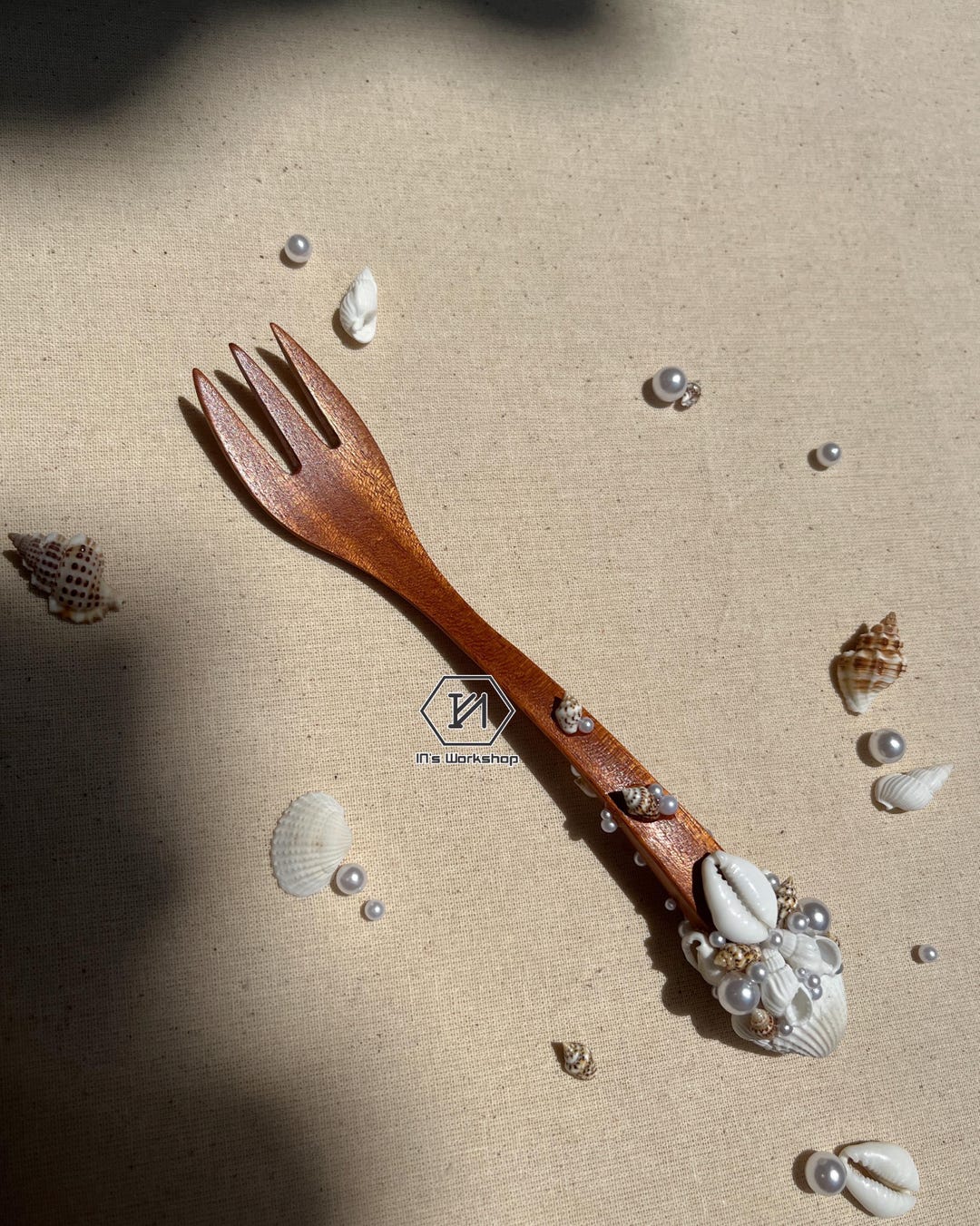 Mermaid Hair Fork Comb, Seashell Hair Comb, Hanmade Hair Comb Beach ...