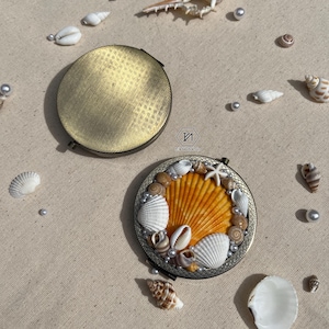 Seashell Compact Mirror - Etsy