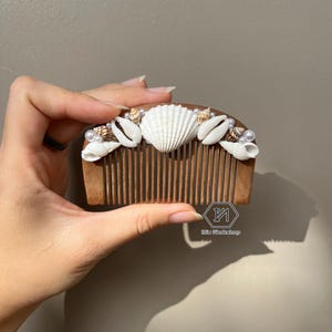 Mermaid Hair Comb, Seashell Hair Comb, Hanmade Hair Comb for Beach ...