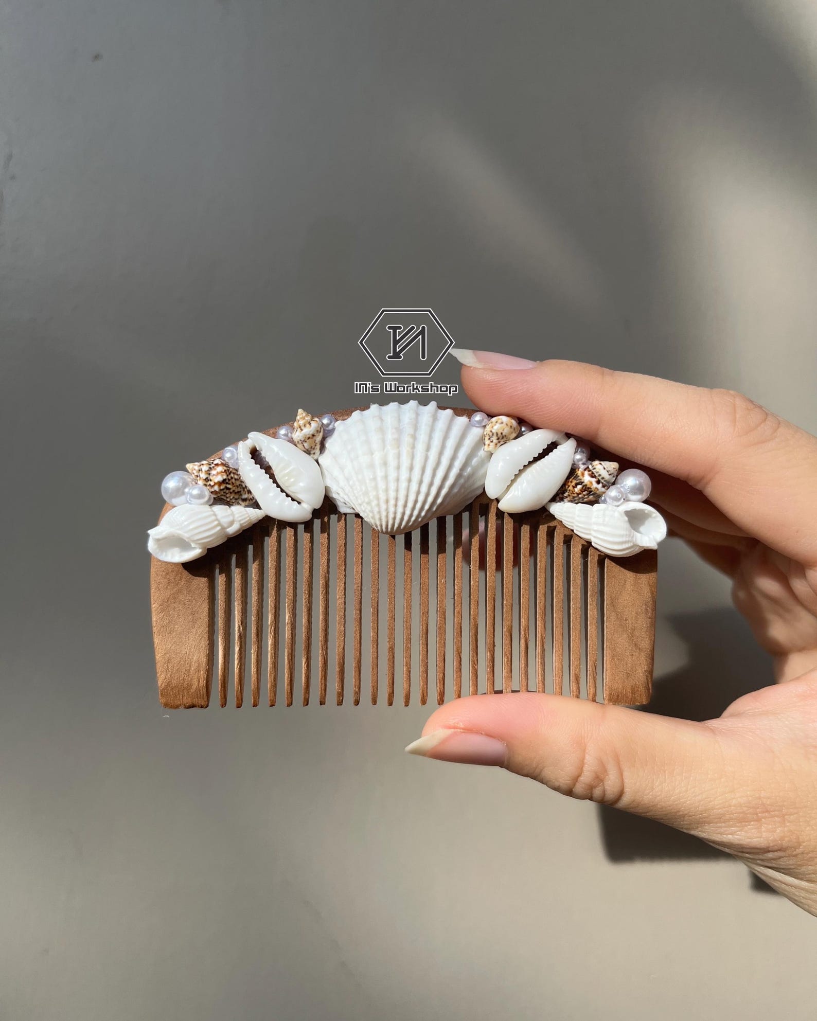 Mermaid Hair Comb, Seashell Hair Comb, Hanmade Hair Comb for Beach ...