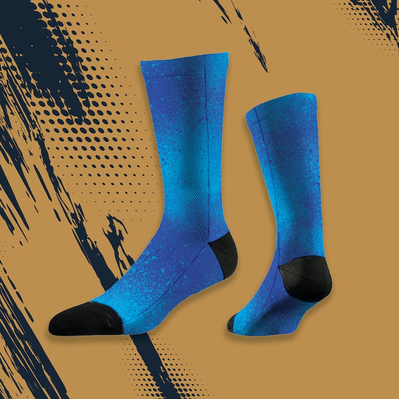 Electric Blue Crew Socks Premium for Adult Men and Women | Remarkably ...