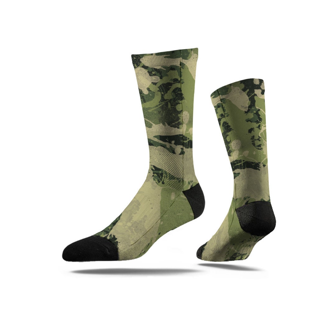 Calcetines deportivos premium para adultos con estampado de camuflaje ...
