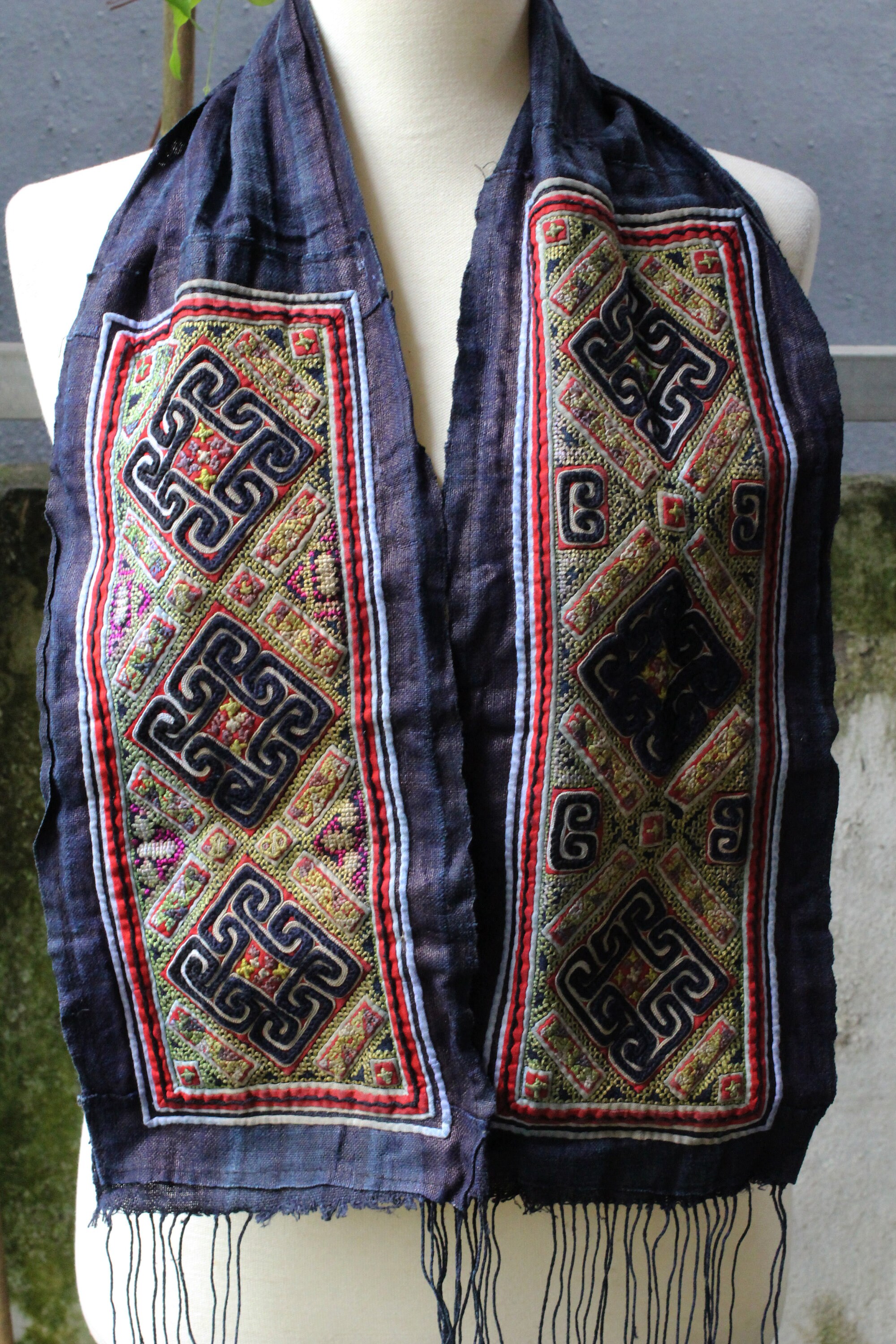 Embroidered Belt Traditional Vintage Belt Hmong Hill Tribe Embroidered ...