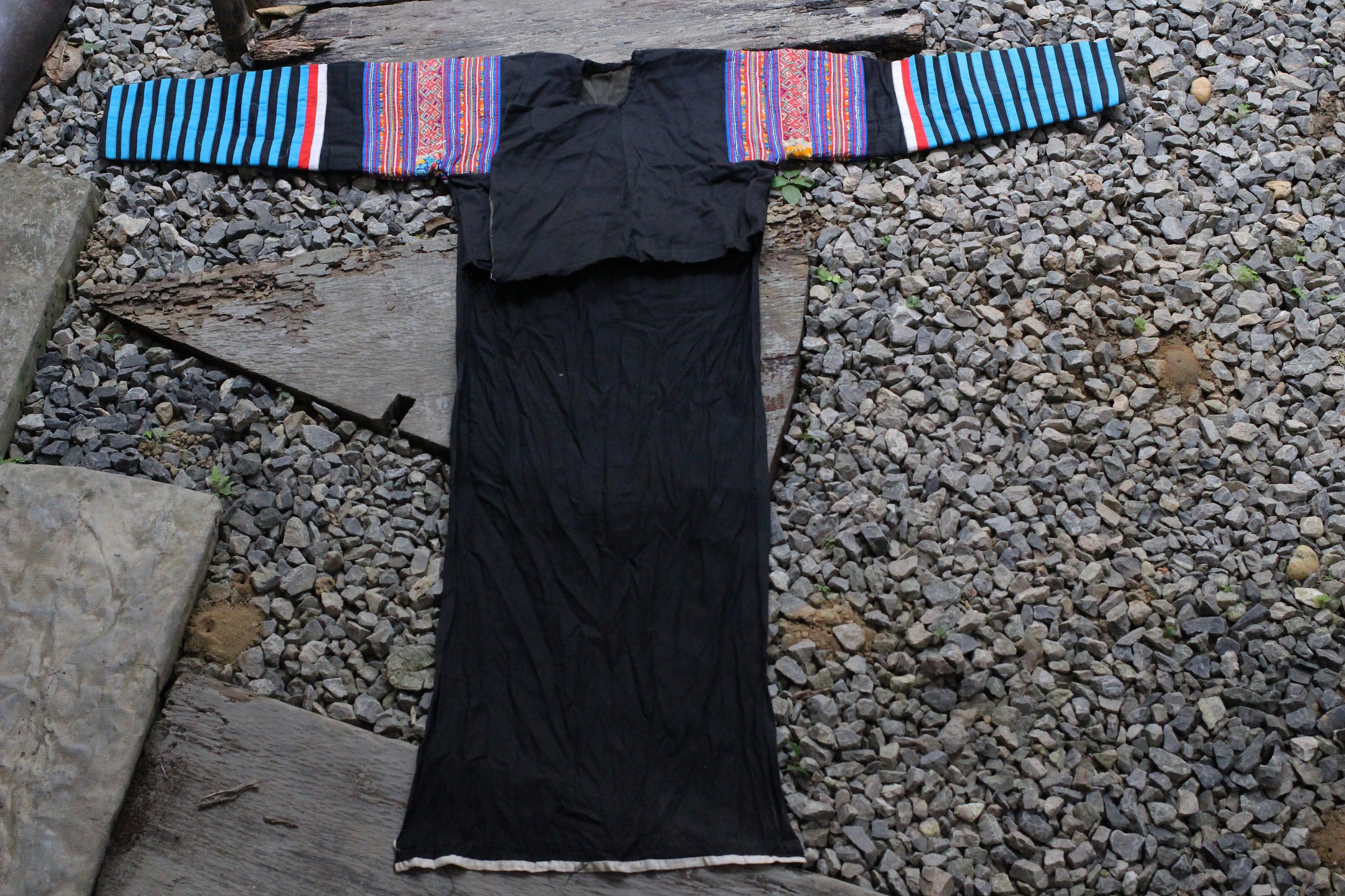 Traditional Vintage Jacket Hmong Hill Tribe Embroidered Tribal White ...