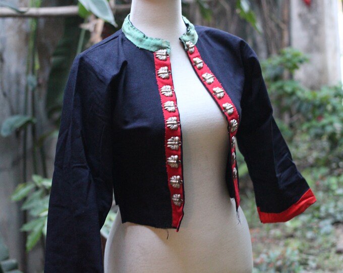 Traditional Vintage Jacket Thai Hill Tribe Embroidered Tribal Thai ...