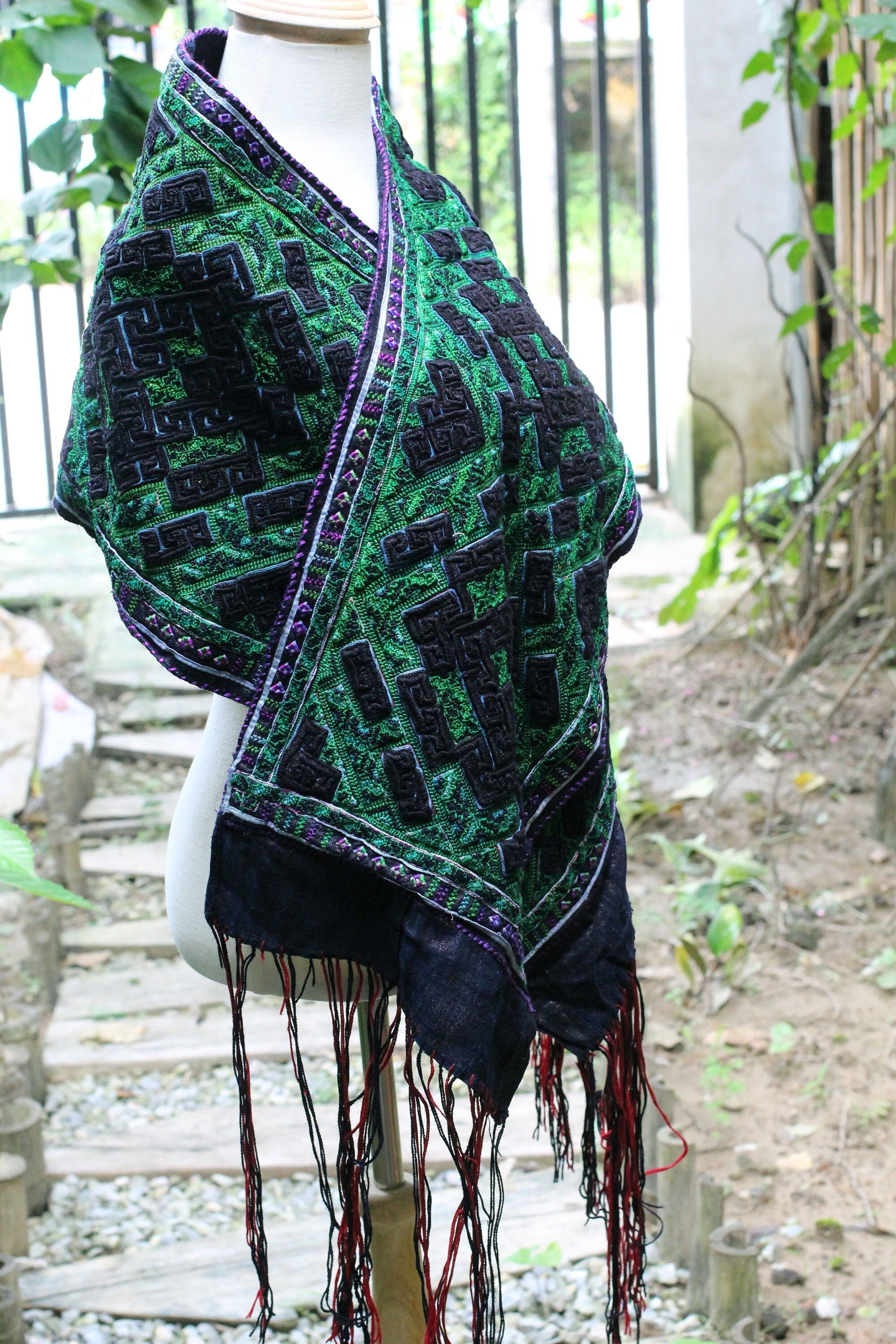 Embroidered Belt Traditional Vintage Belt Hmong Hill Tribe Embroidered ...