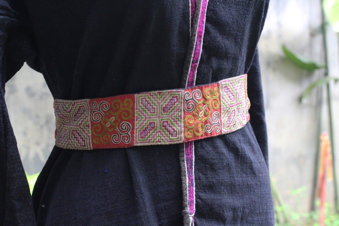 Embroidered Belt Traditional Vintage Belt Hmong Laos Hill Tribe ...