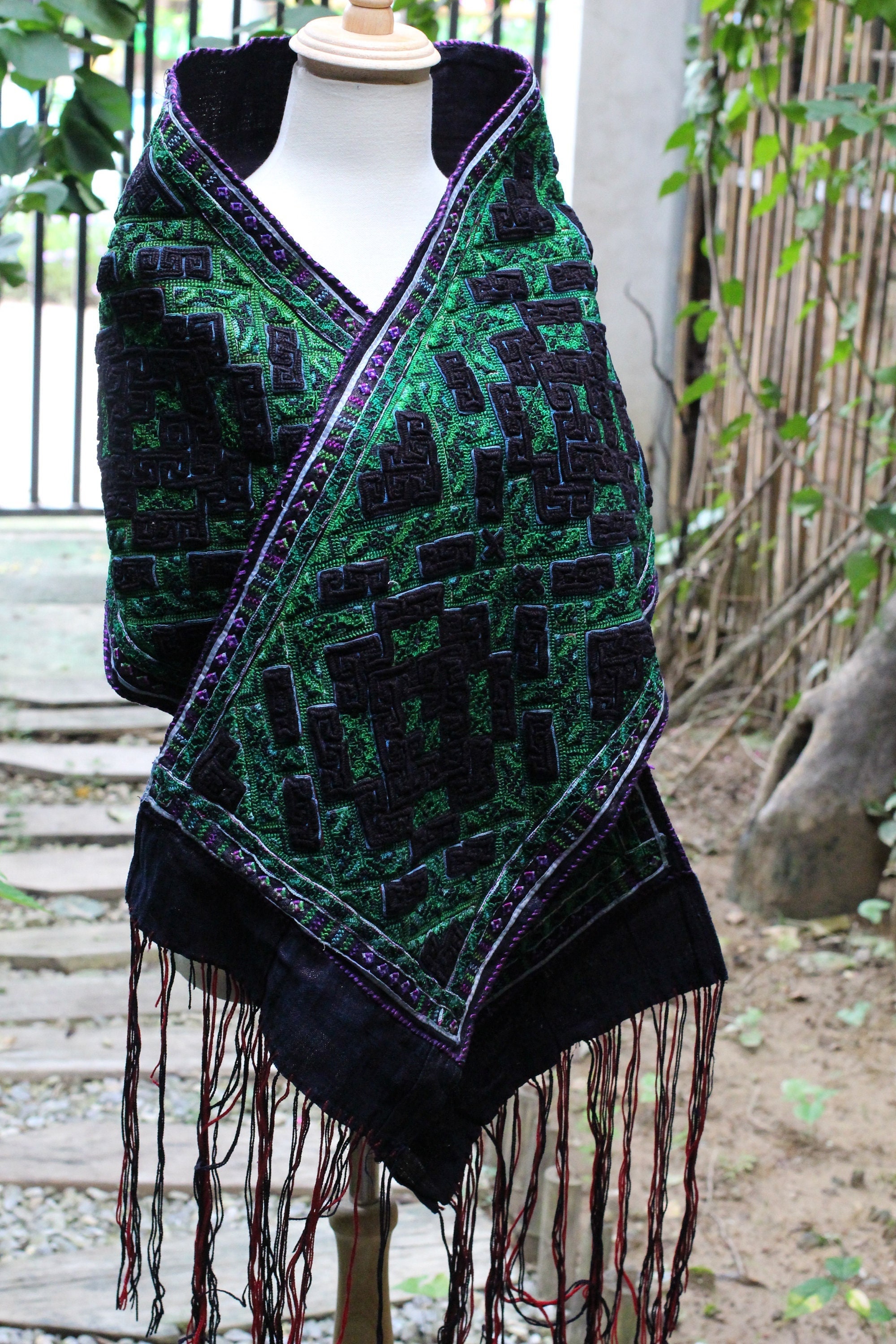 Embroidered Belt Traditional Vintage Belt Hmong Hill Tribe Embroidered ...