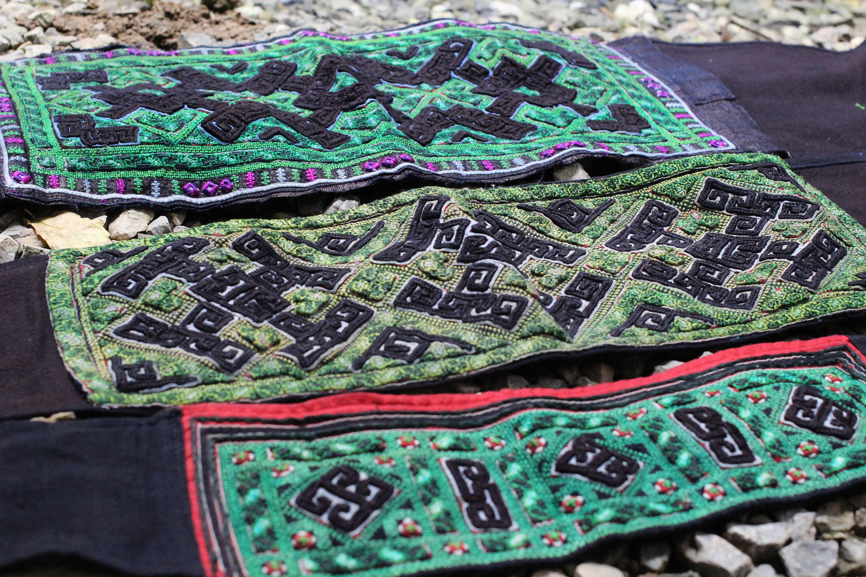 Embroidered Belt Traditional Vintage Belt Black Hmong Hill Tribe ...