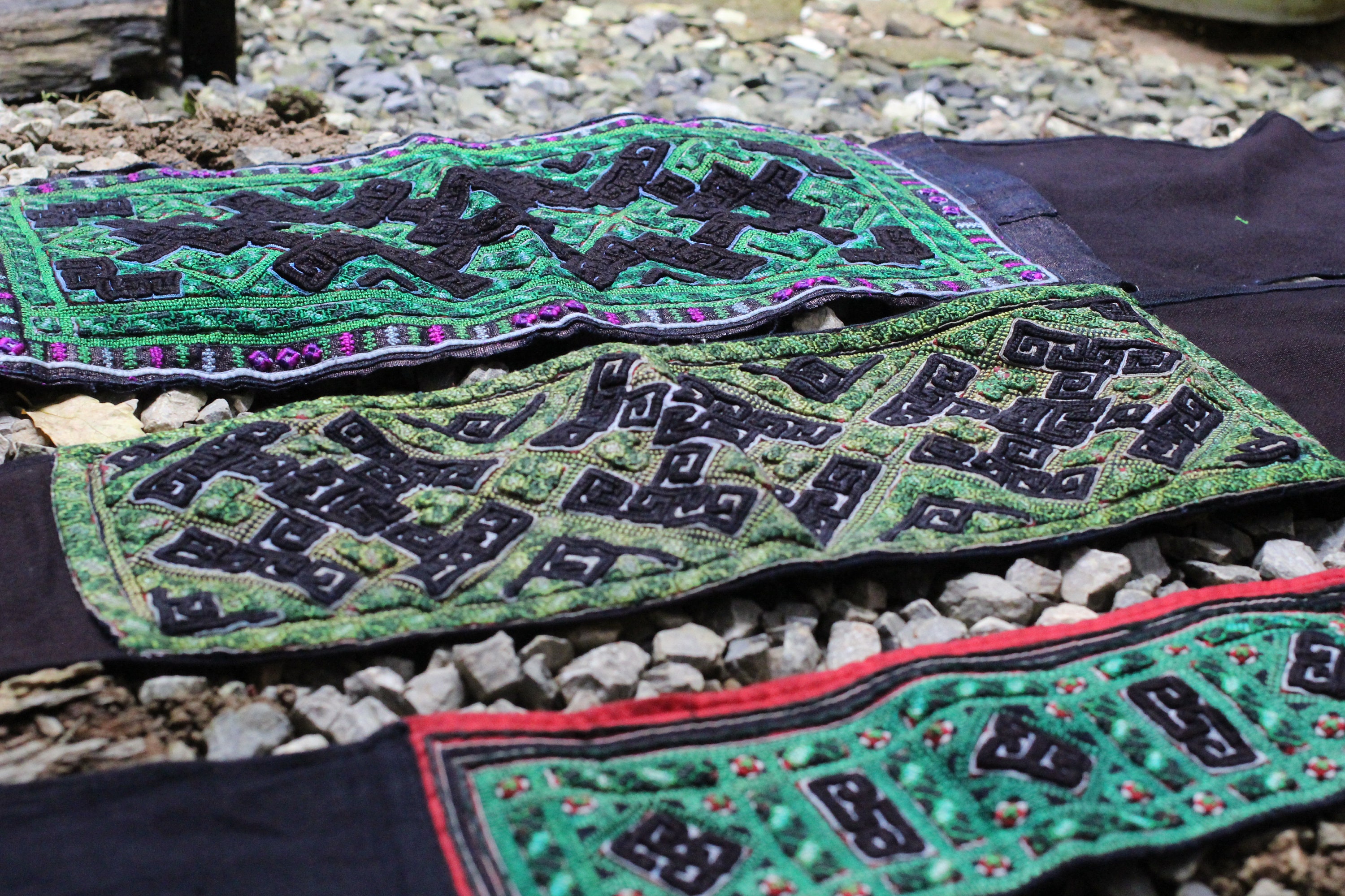 Embroidered Belt Traditional Vintage Belt Black Hmong Hill Tribe ...