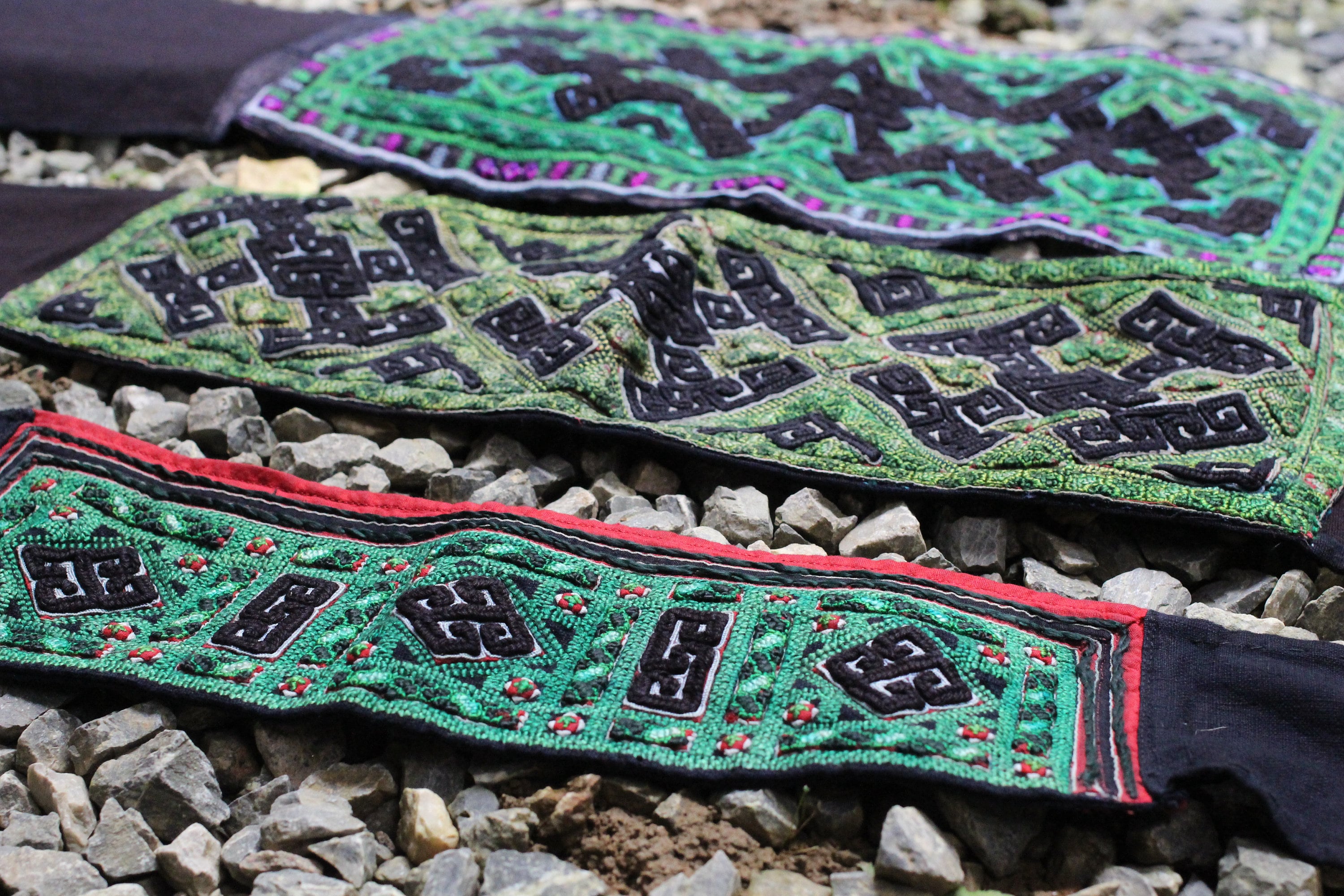 Embroidered Belt Traditional Vintage Belt Black Hmong Hill Tribe ...
